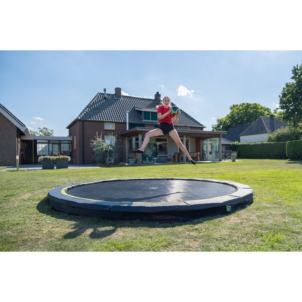 EXIT Silhouette Sport Ground trampolin - Sort.